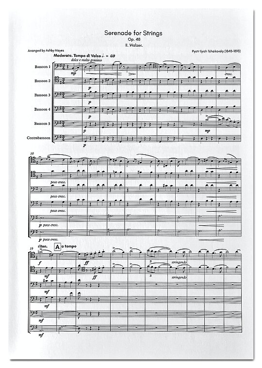 P.I. Tchaikovsky "Serenade for Strings" op. 48 II Mayes Music - Tutti Fagotti